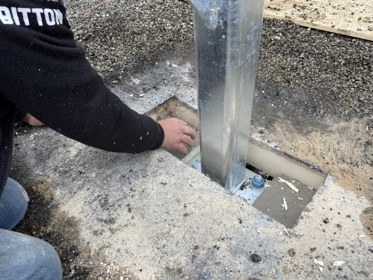 New Pitch Pocket For Installation Of Commercial Chiller On Roof ...