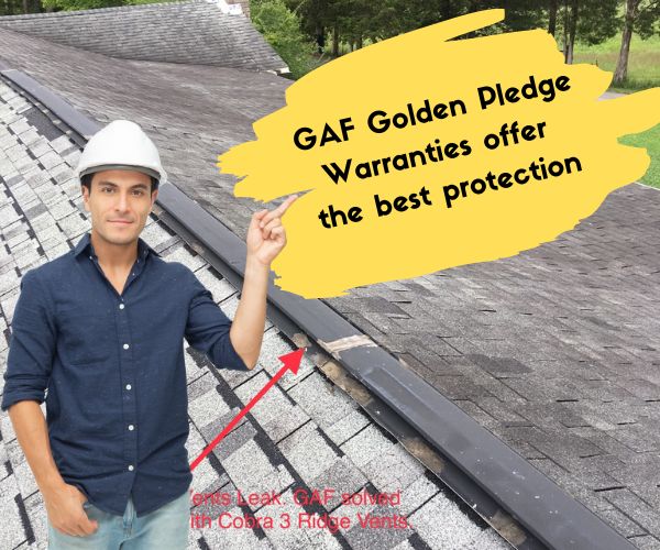 GAF Golden Pledge Warranties offer the best protection to Customers