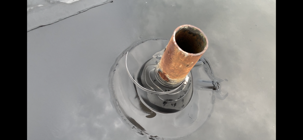 Pipe Boot in Membrane Roof - Litespeed Construction Knoxville