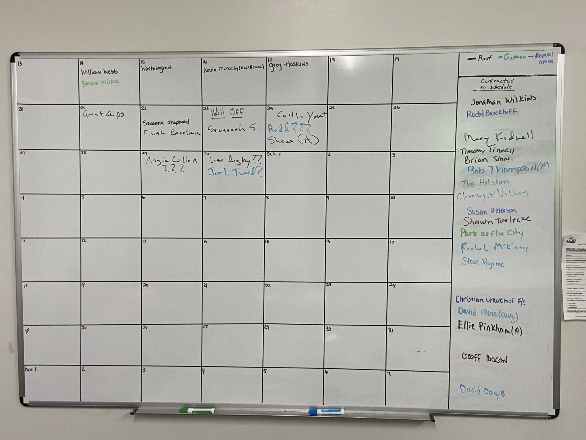 Production Board - Litespeed Construction Knoxville