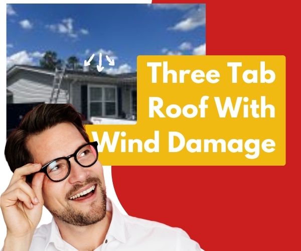 Three Tab Roof With Wind Damage